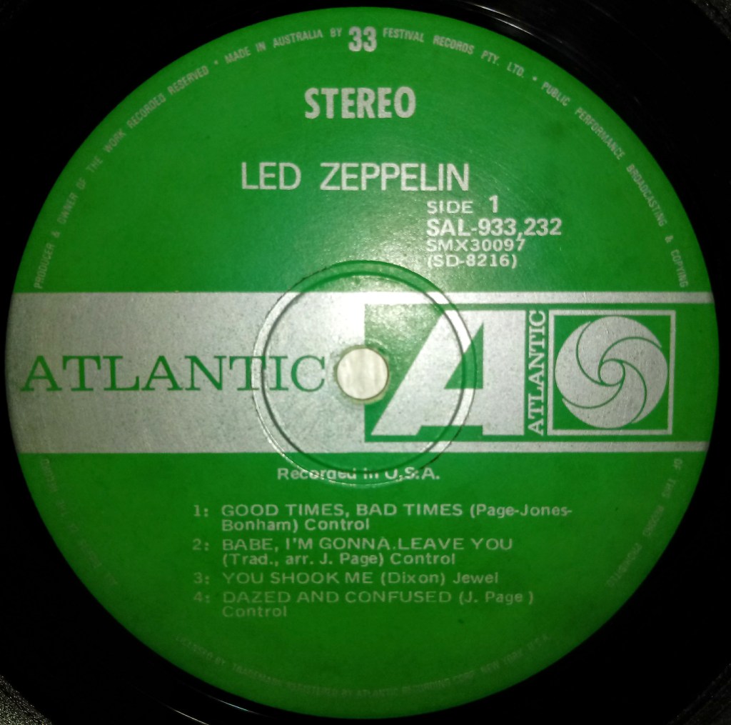 Collecting Australian Pressings of Led Zeppelin 1 – Sonic Archaeology